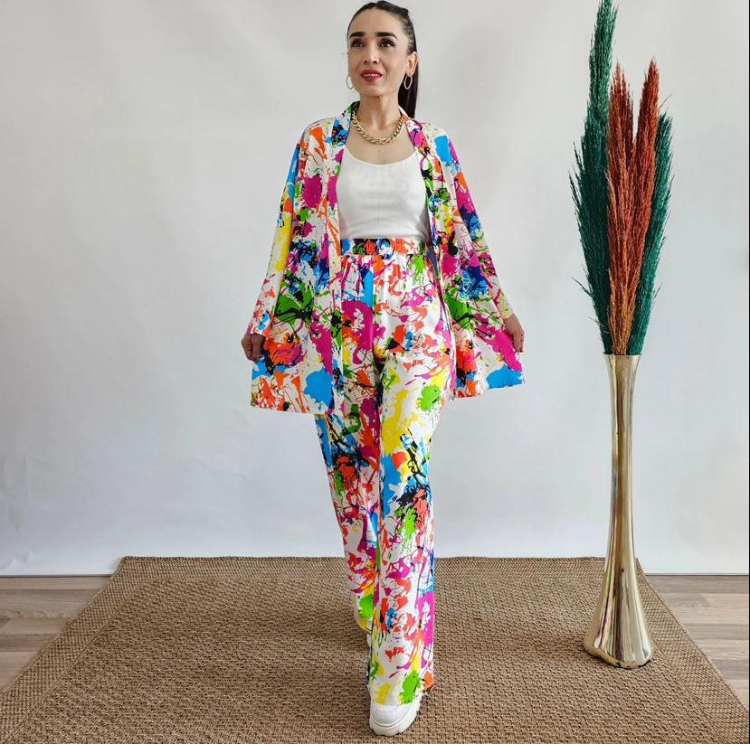 MULTICOLOR 2 PIECE CO-ORD SET – Urban Poshaak